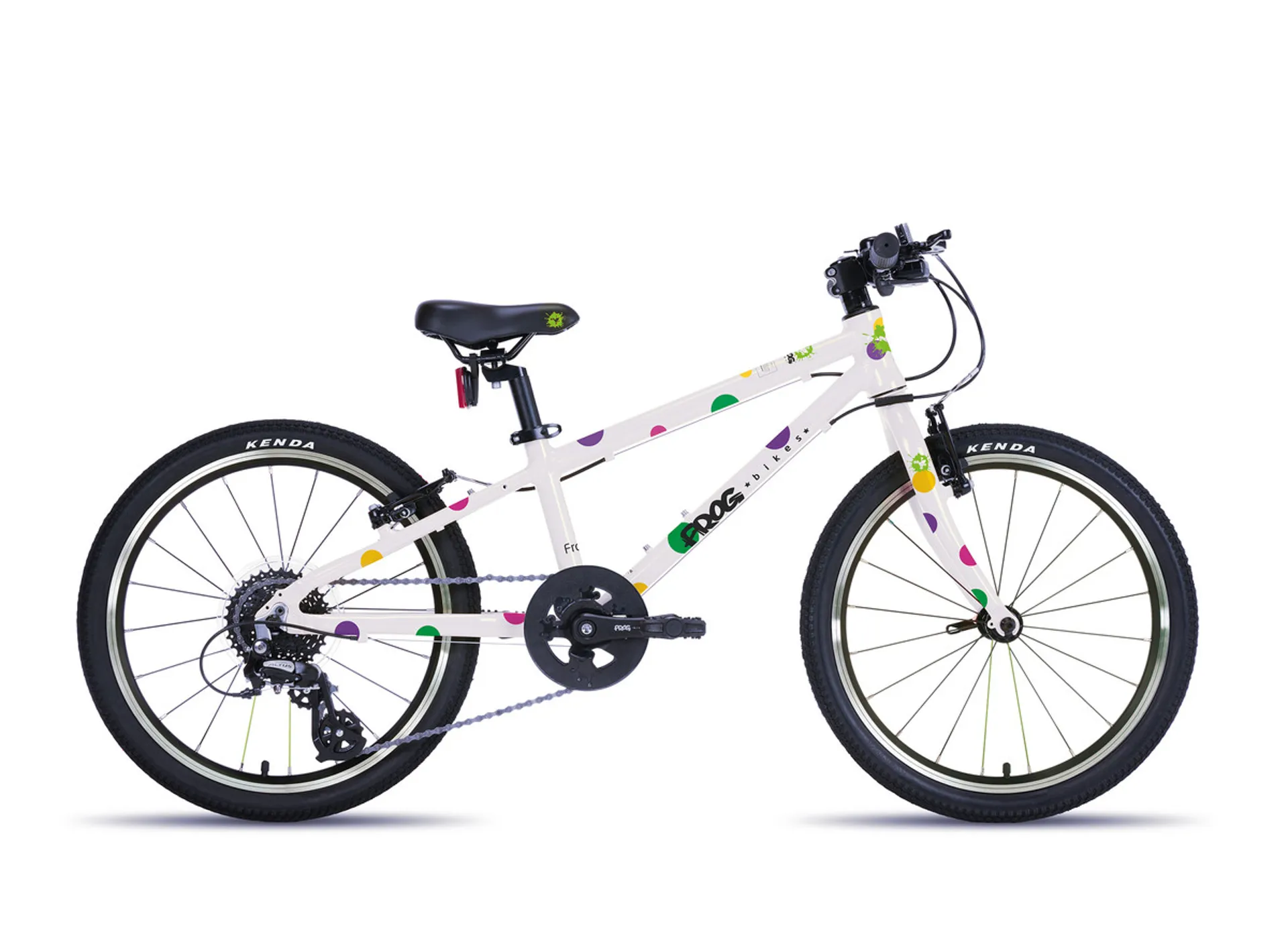 Frog 52 Hybrid Kids Bike in Spotty White